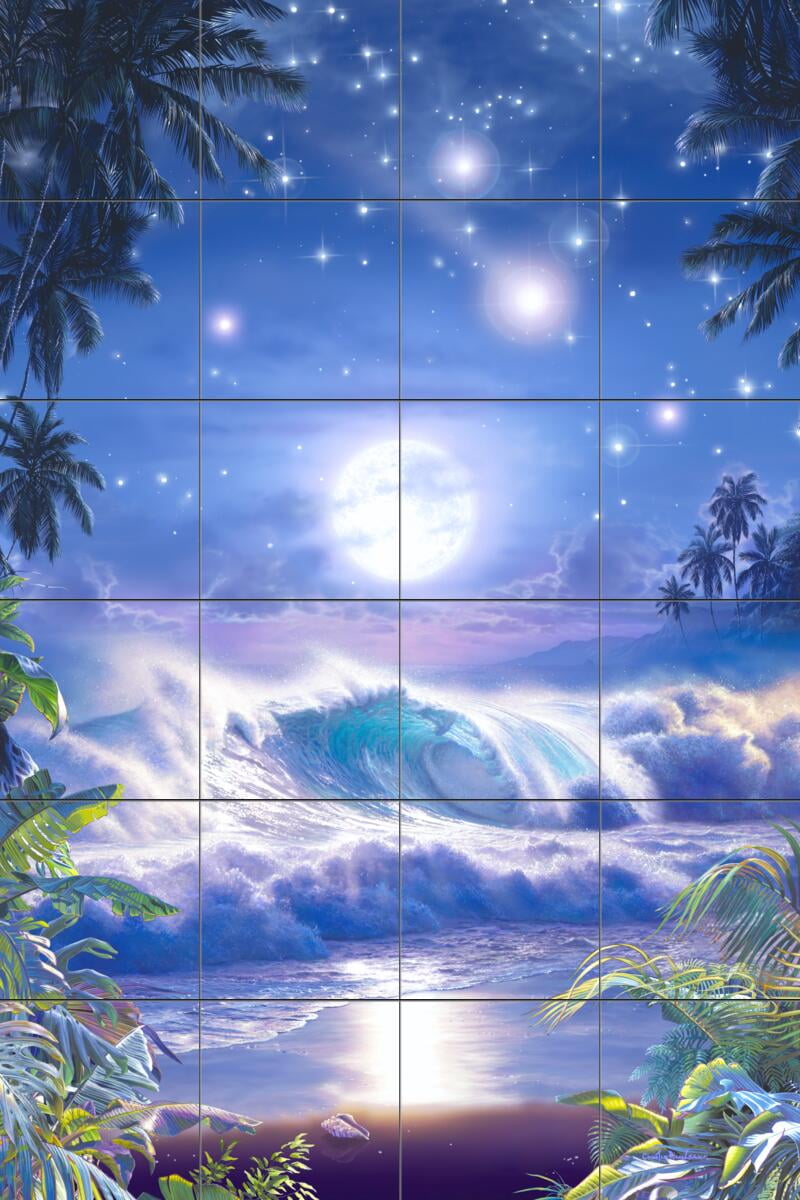 Tile Mural Kitchen Backsplash - Heavenly Vista-CRL - by Christian Riese ...
