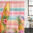 60x72 Inch Shower Curtains for Bathroom, Summer Surfboard Bath Curtain ...