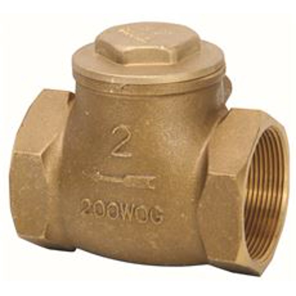 Rwv Brass Swing Check Valve T Pattern With Threaded Ends, 2 In., Lead ...