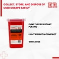 Ever Ready First Aid Sharps Container with Split Lid Design and Locking ...