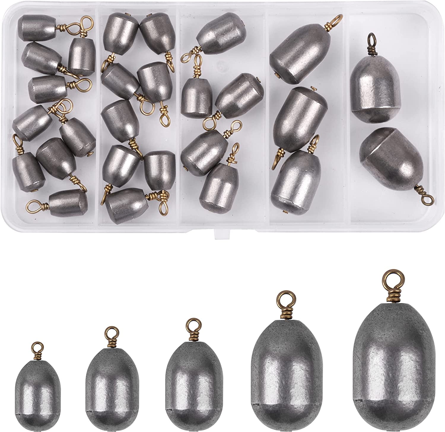 Fishing Iron Weight Sinker - 27 Bass Casting Sinker Weight Bell Sinker ...
