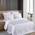Baroque Pattern Bed Runner King Size Light Blue Vintage Abstract ...
