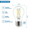 Great Value LED Ceiling Fan Bulb, 5-Watt (40W Eqv.) A15 Shape E26 Base ...