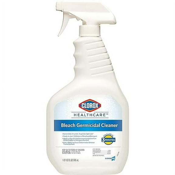 Healthcare Bleach Germicidal Cleaner Spray, 32 Fluid Ounces (Package ...
