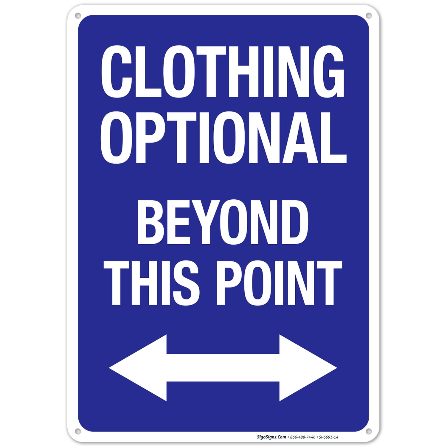 Clothing Optional Beyond This Point Sign, Pool Sign, - Walmart.com