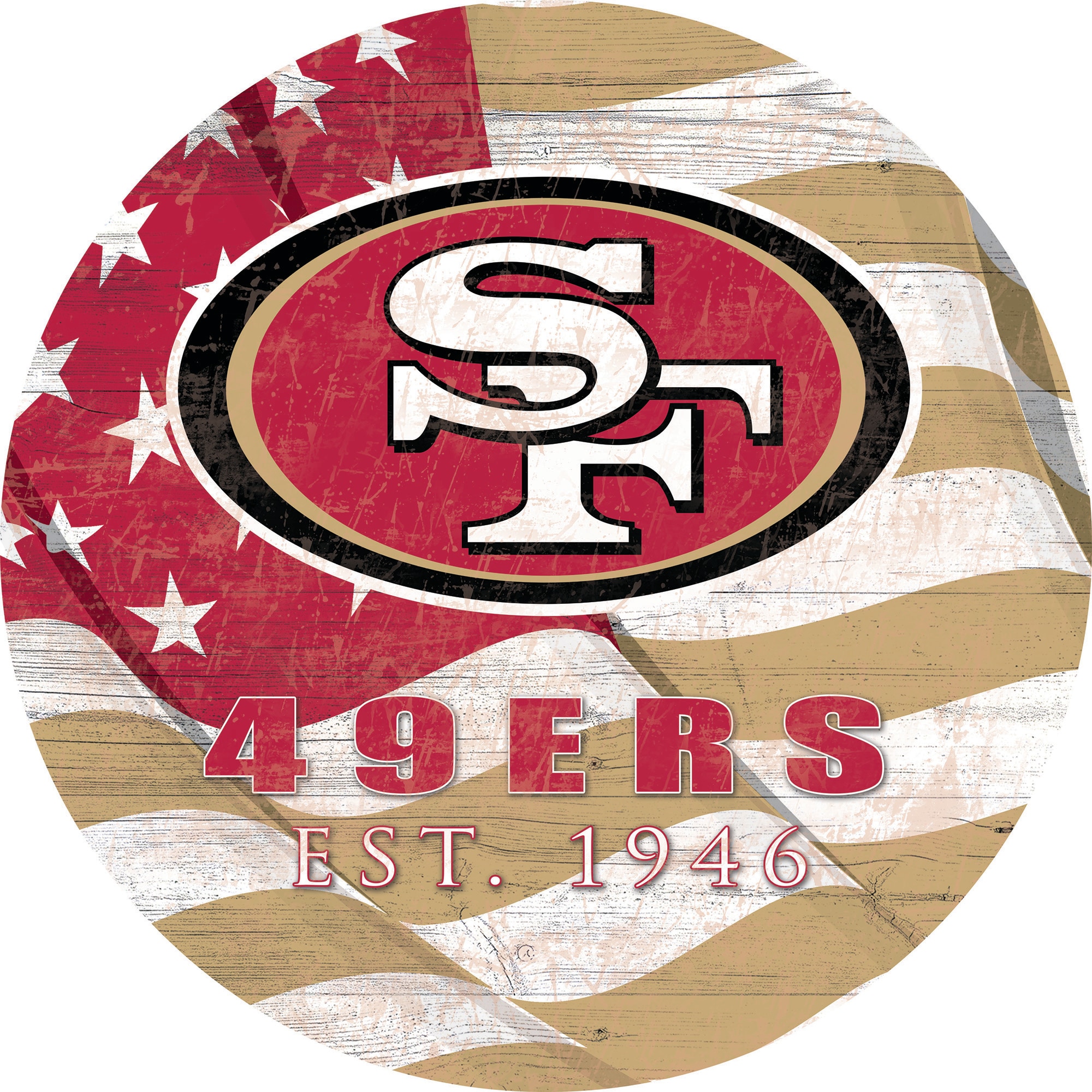 San Francisco 49ers 12" Team Color Flag Sign - Walmart.com