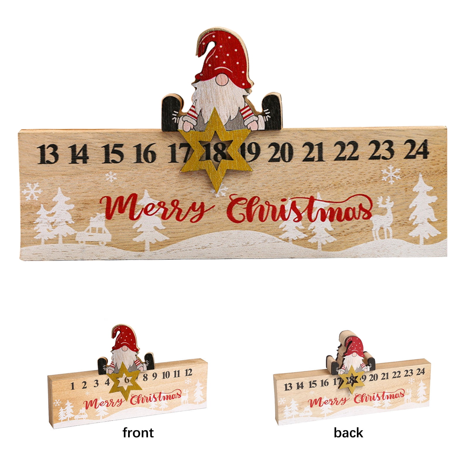 Doolland Wooden Block Number Advent Calendar，Christmas Calendar 2022 ...