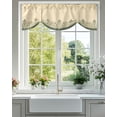 Abstract Floral Stem Tie Up Valances Curtain, Vintage Traditional Green ...