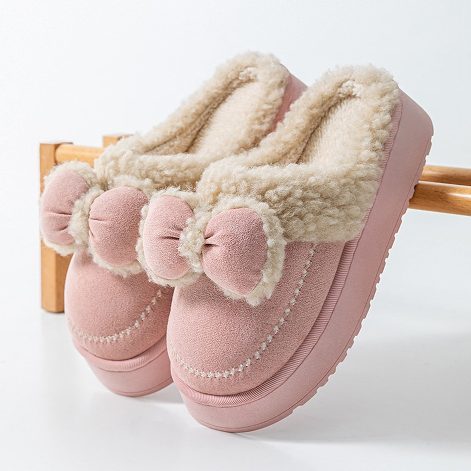 Adult Women's Winter Indoor Slippers Comfortable Soft Warm Slippers ...