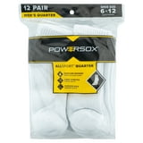 PowerSox Men's Cushion Quarter Socks, 12-Pack - Walmart.com