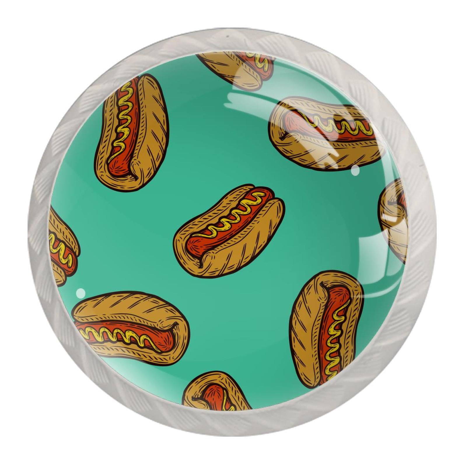 4 Pcs Hot Dog Sausage Knobs for Kitchen Cabinet Cupboard Dresser ...