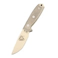 ESEE Knives ESEE 3P MB Fixed Blade Knife 3.88in Plain Edge Tan Micarta ...