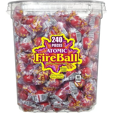 Atomic Fireballs - Intense Cinnamon Heat Hard Candy, 65 oz (240 Count ...