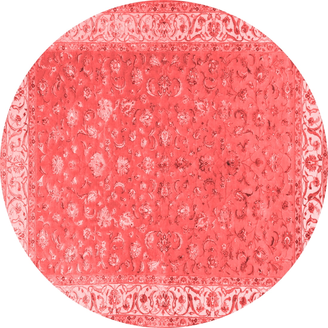 Ahgly Company Indoor Round Persian Red Traditional Area Rugs, 6' Round ...
