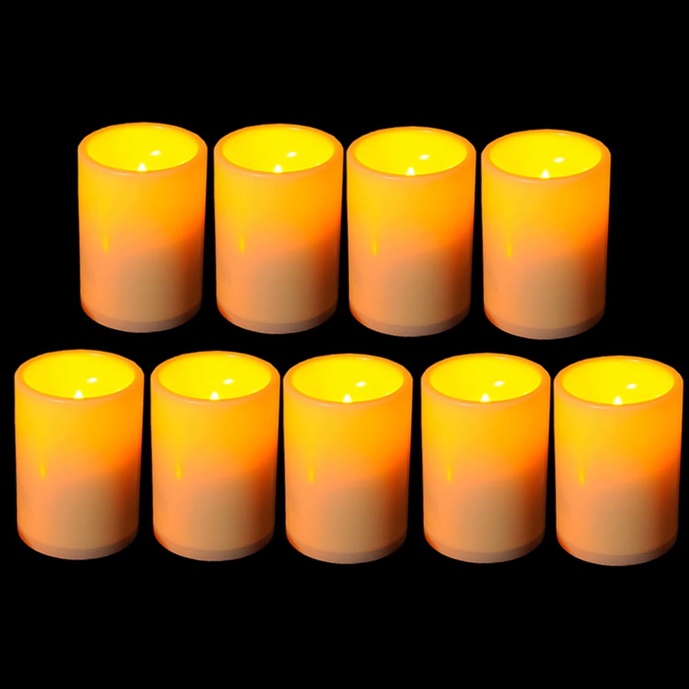 Eleoption Flameless 4" Yellow Candle, 10-Pieces - Walmart.com