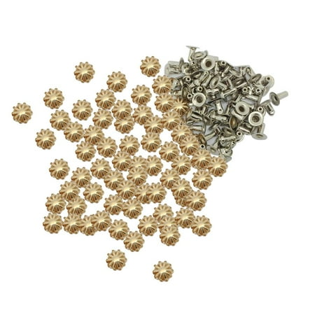 Set of 50 Flower Rivets Decorative Rivets Decorative Rivets Hollow ...