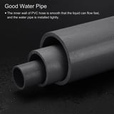 Rigid Round Pipe 19.4mm ID 25mm OD 20cm/8" Length Dark Grey High Impact ...