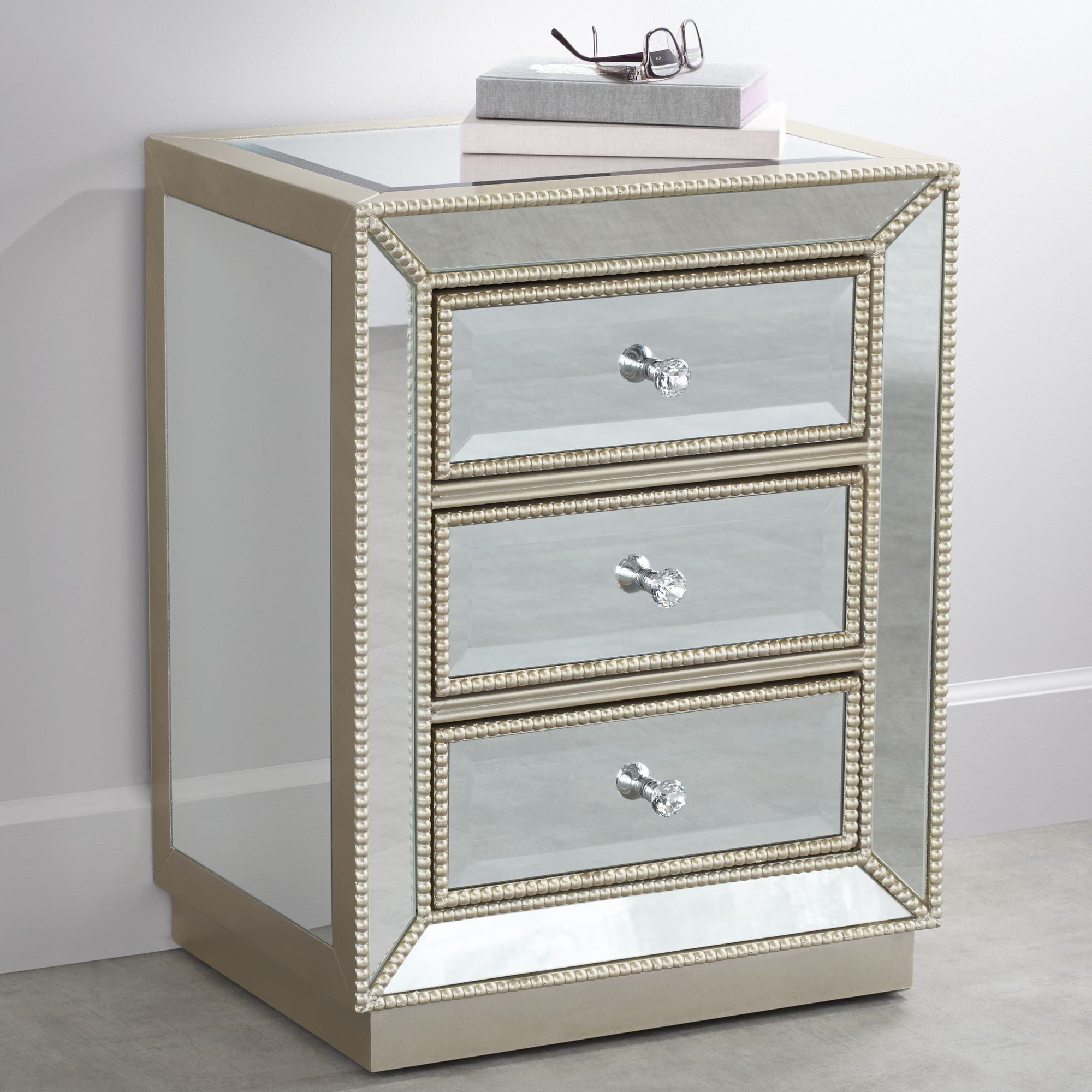 Coast to Coast Accents Modern Antique Silver Mirrored Rectangular ...