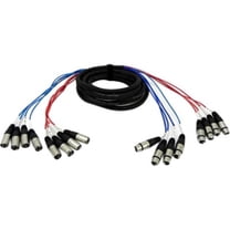 Seismic Audio 8 Channel Low Profile XLR Send Sub Snake Cable - 25 Feet ...