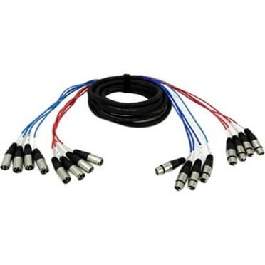 Seismic Audio 8 Channel Low Profile XLR Send Sub Snake Cable - 25 Feet ...