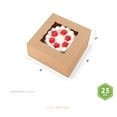 PACKHOME Sturdy Kraft Cake Boxes with Window, 25 Count Bakery Boxes ...