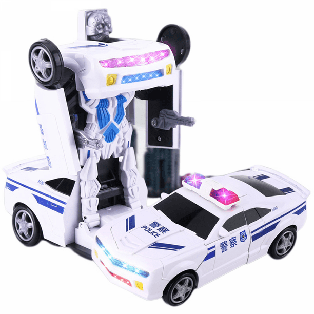 Transforming Robot Police Car with Light, Smart Robot Police Cars for ...
