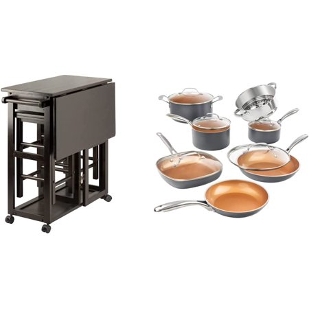 Suzanne 3-PC Set Space Saver & Gotham Steel Pots and Pans Set 12 Piece ...