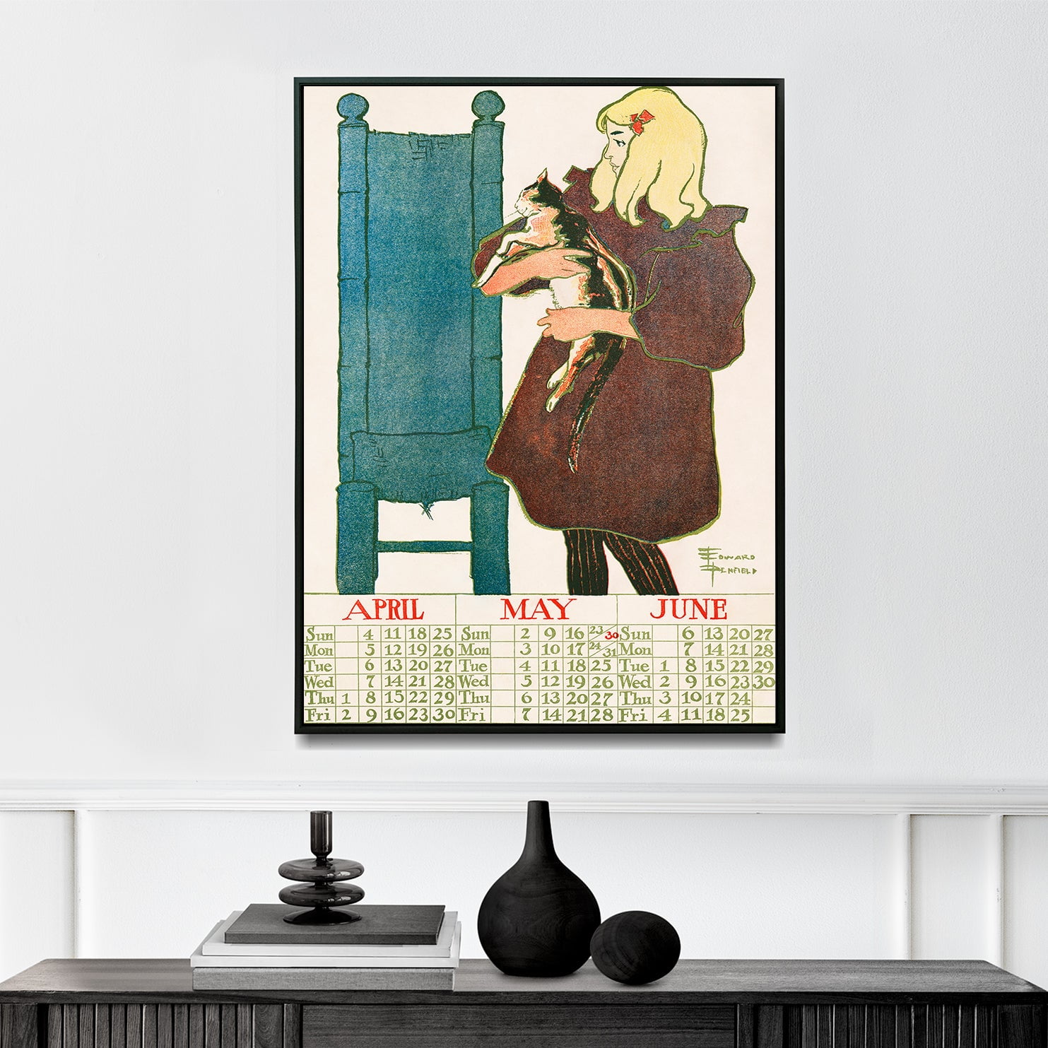 Vintage Calendar - 1897 | Edward Penfield | Premium Fine Art Print ...