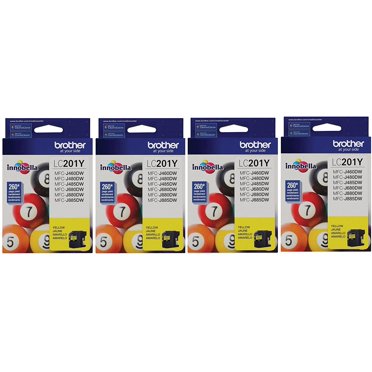 Brother Genuine LC3017 High-Yield Printer Ink Cartridges, 4-Pack, Black ...