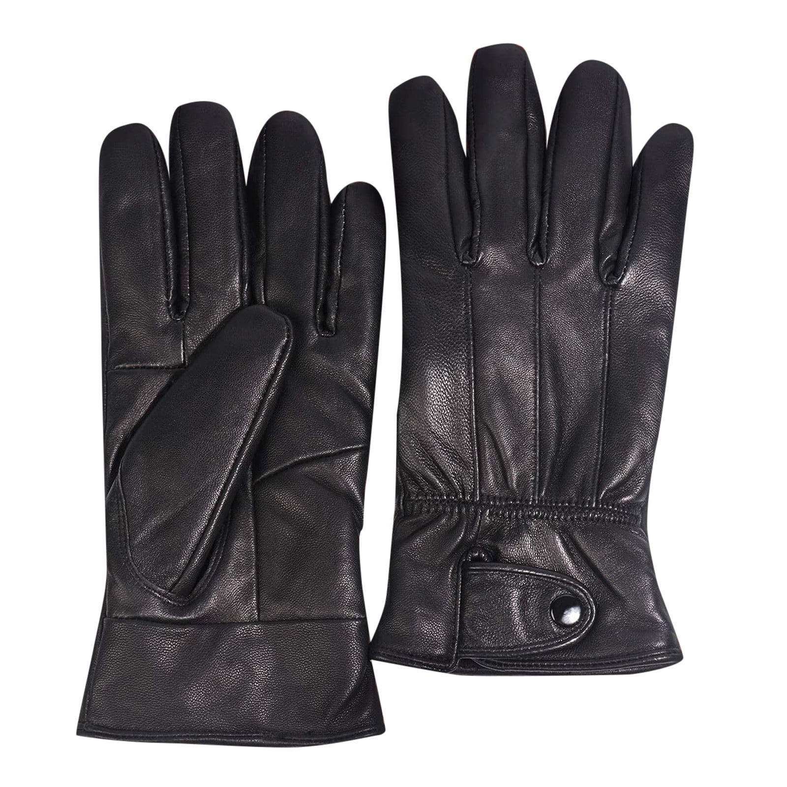 Click here for Globeharbor Mens Winter Black Leather Gloves For D... prices