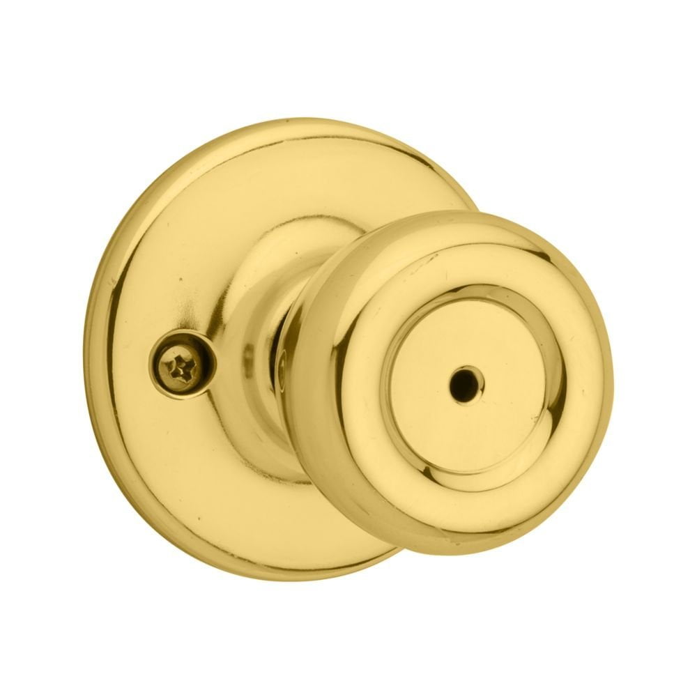 Kwikset Tylo Bed/Bath Knob in Polished Brass - Walmart.com