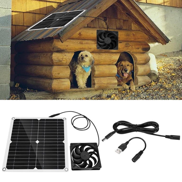 Solar Fan Solar Panel Powered Fan Mini Ventilator For Dog, 41% OFF