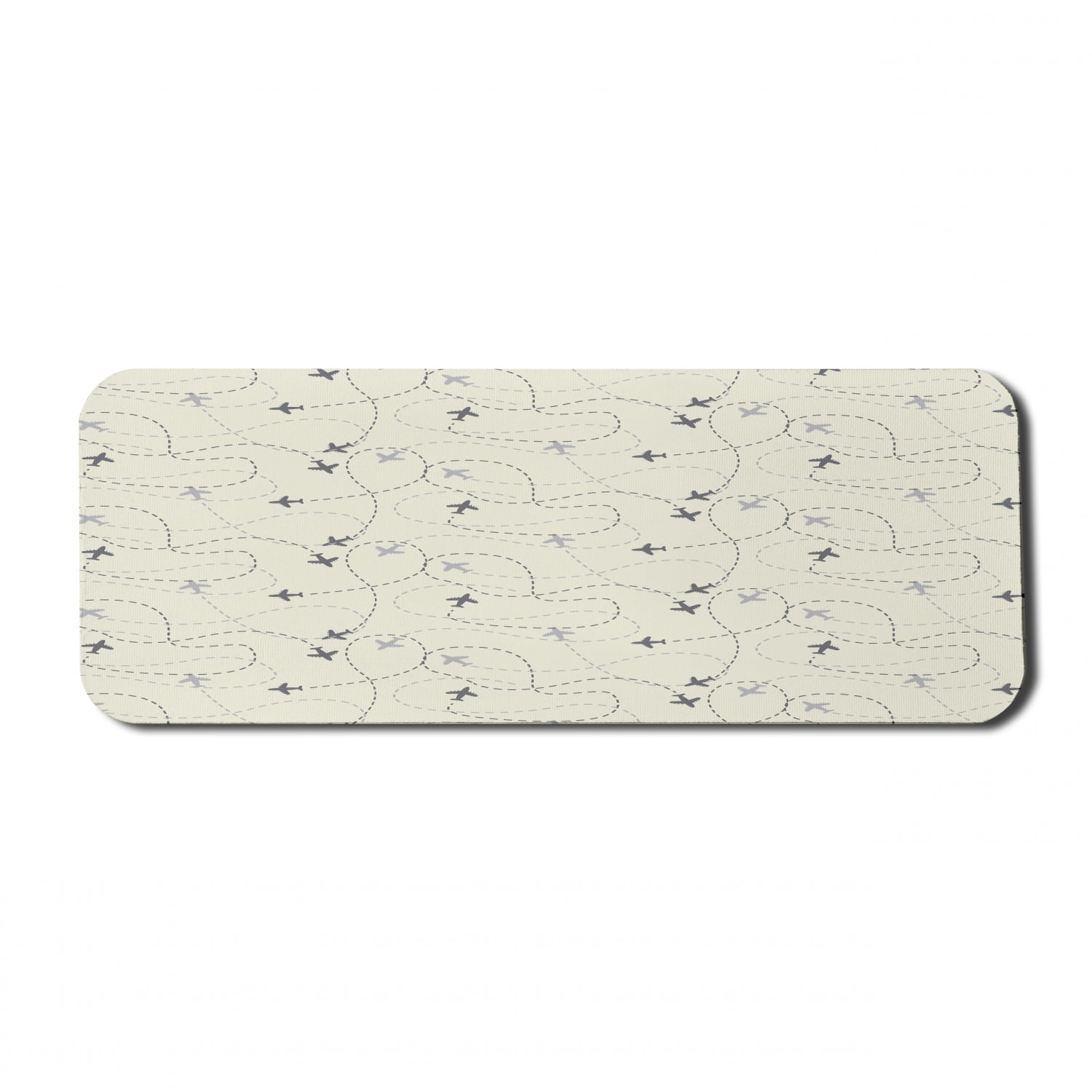 Grey Computer Mouse Pad, Airline Route Map Flight Jet Destination ...