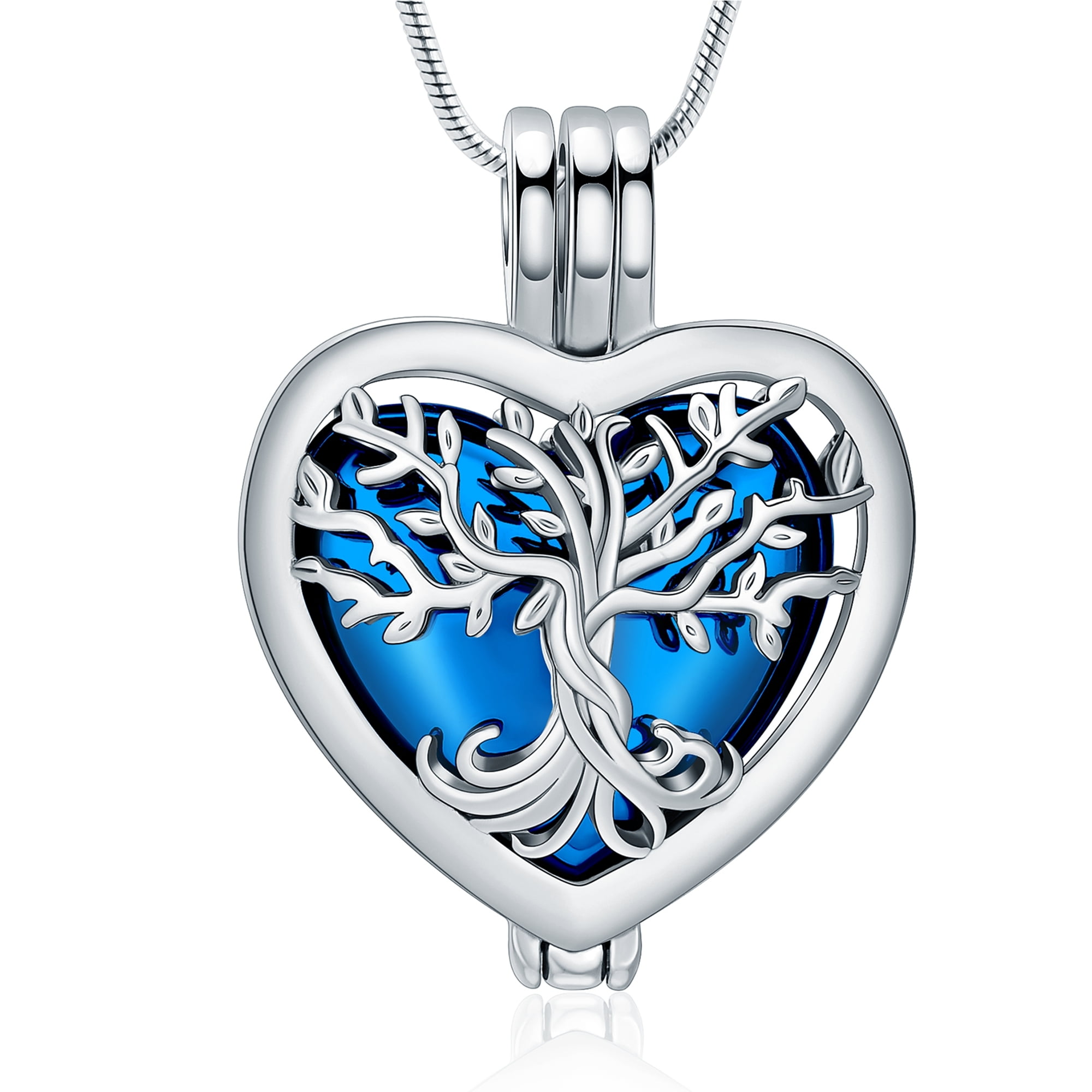 Cremation Jewelry Heart Urn Necklaces for Ashes for Women Flower ...