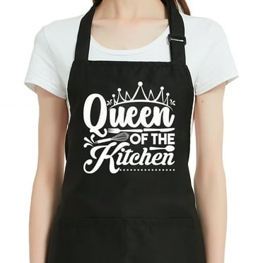 Fun Purple Eggplant Chef Kitchen Apron with Pockets for Women ...