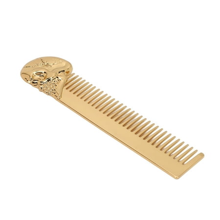 Pocket Beard Comb, Pocket Metal Comb Sturdy Skull Pattern Lightweight ...
