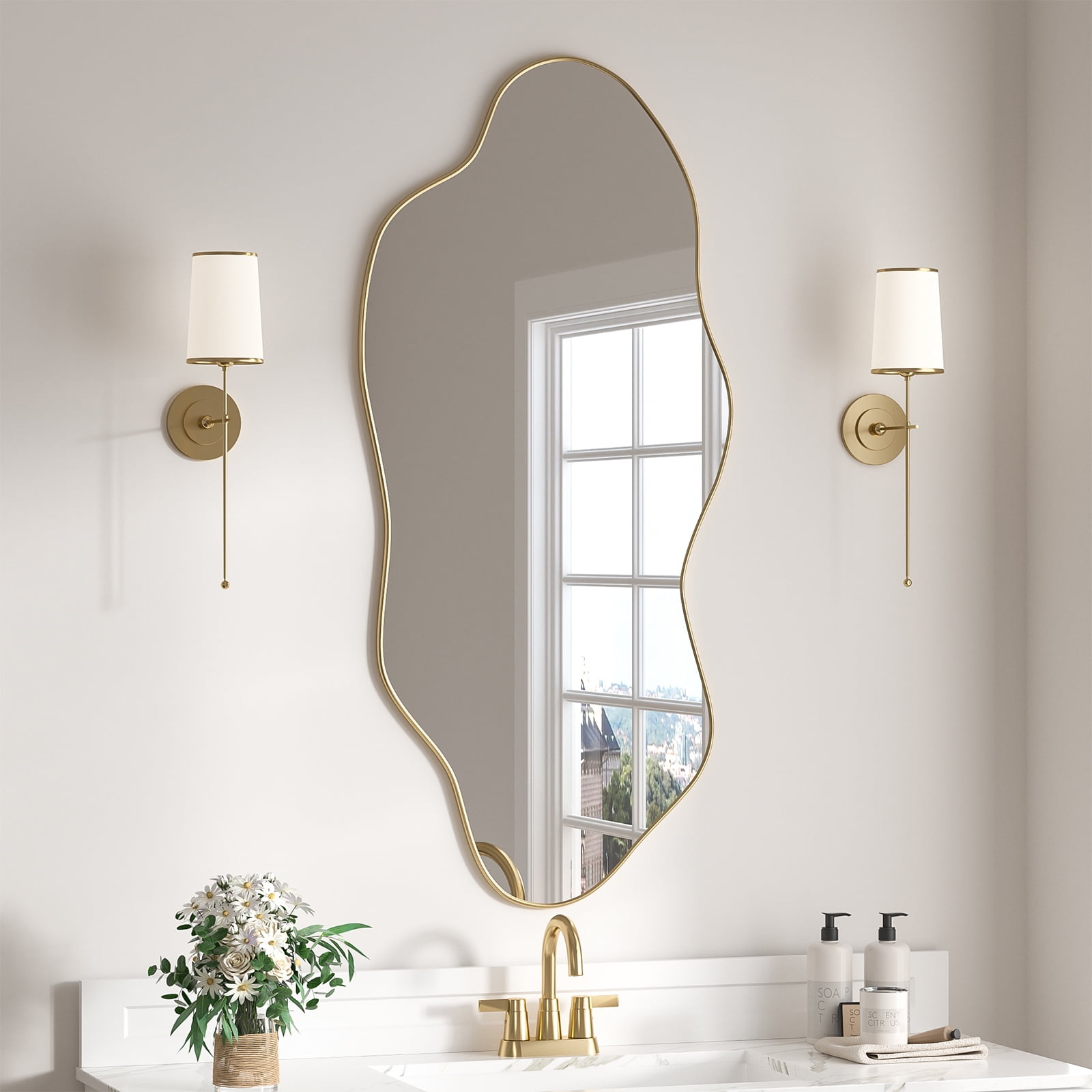 Click here for Eumyviv Irregular Wall Mirror  47 L X 22 W Asymmet... prices
