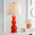 Safavieh Jayne 26 in Orange Glass Table Lamp, Off-White Cotton Shade ...