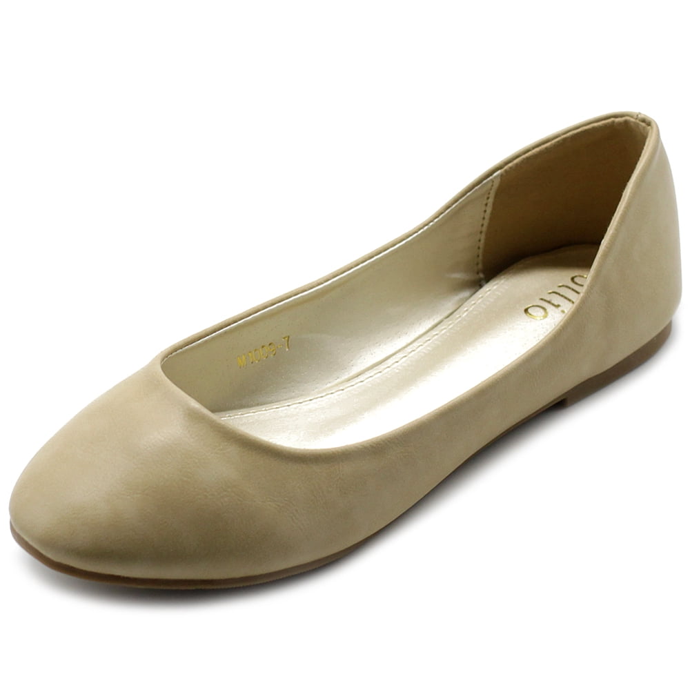 Ollio Women's Shoes Ballet Basic Light Comfort Low Heel Flats M1009 ...