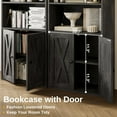 IRONCK Industrial Bookshelves and Bookcases with Doors 11.8 in Depth ...
