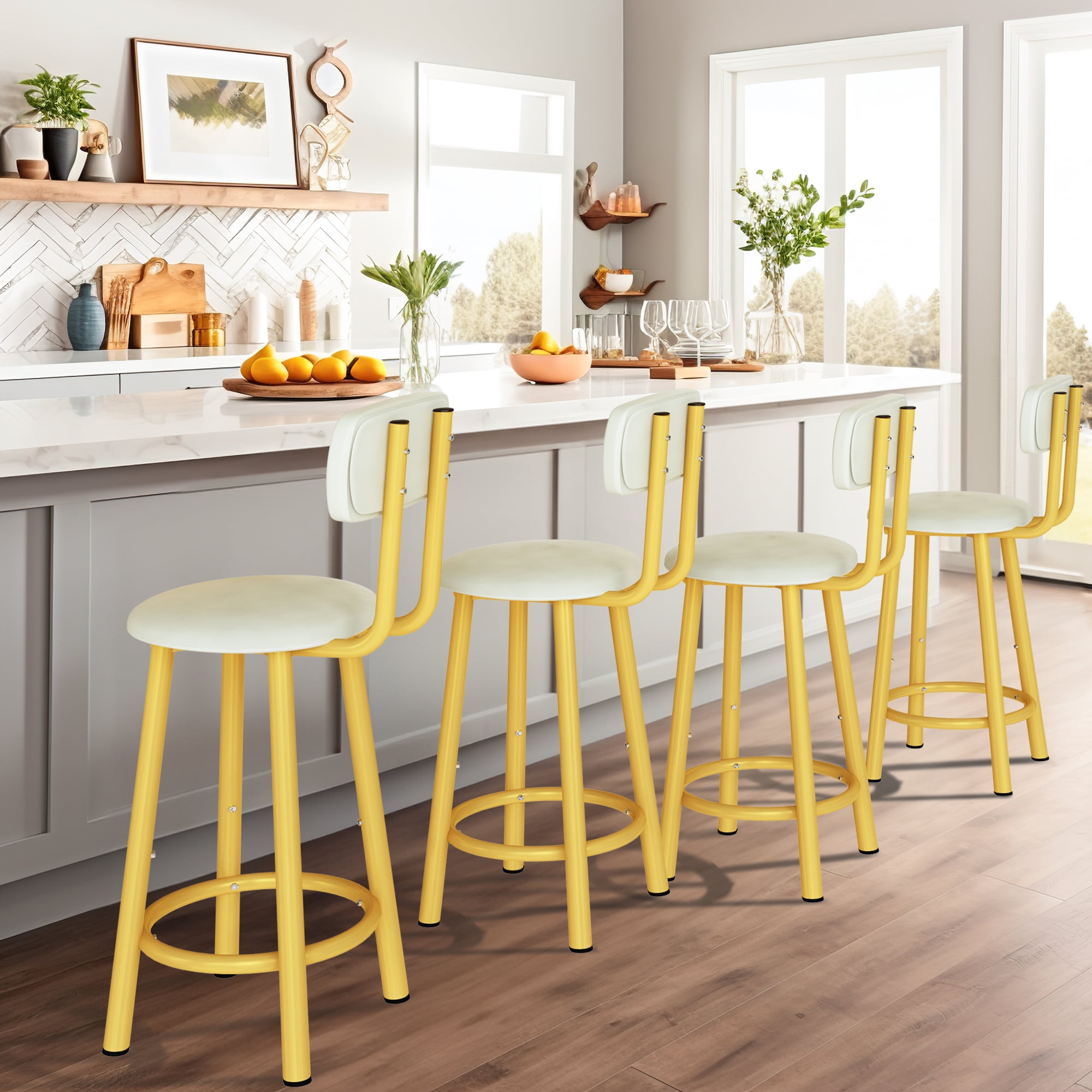 Yellow bar chairs store
