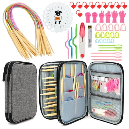 Amdohai DIY Manual Annular Gray Storage Packet Sweater Crochet Storage ...