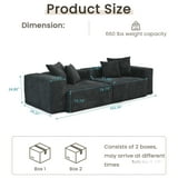Magic Home Convertible Sectional Sofa Modular Couch,Modern Corduroy ...