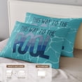 4 Piece Duvet Cover Set Cal king, Summer Blue Swimming Pool Soft ...