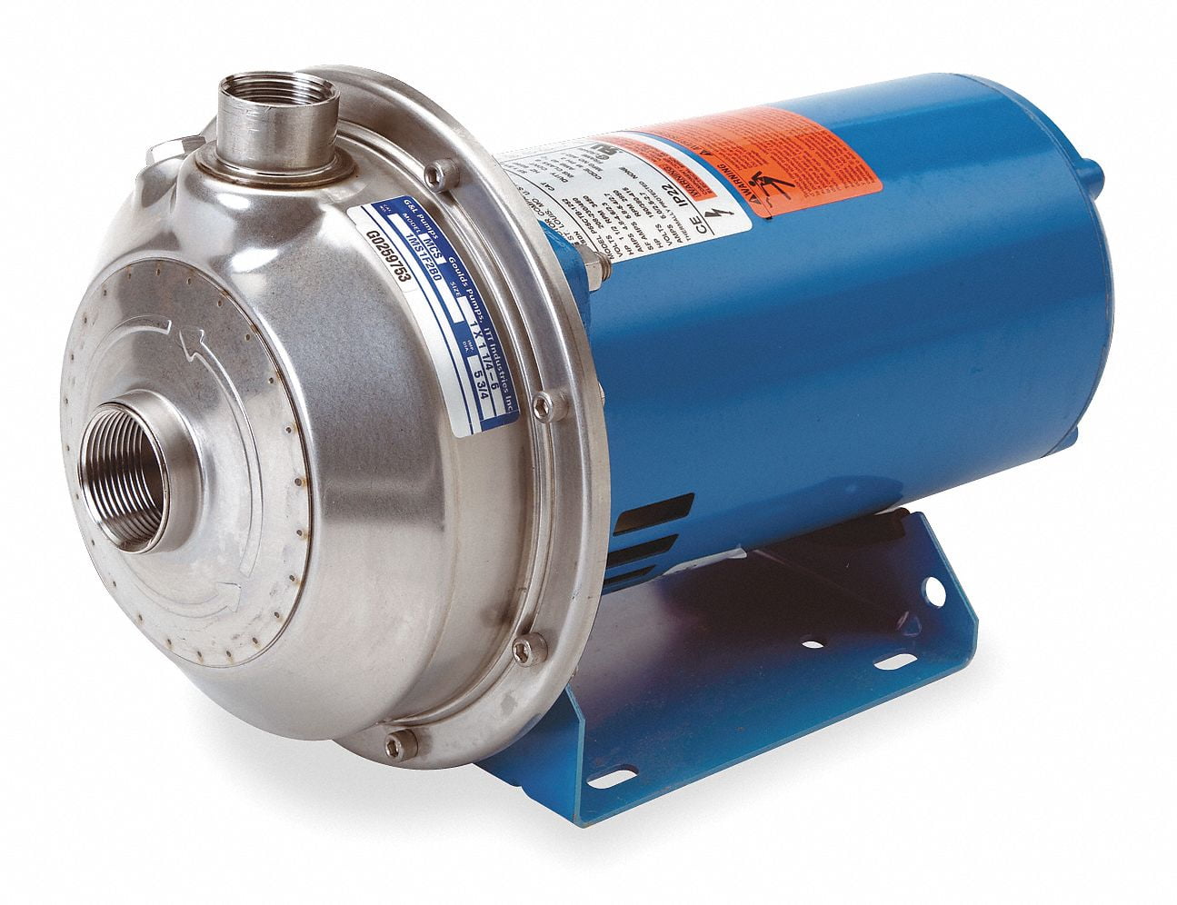 Goulds Water Technology Pump,3/4 HP,3 Ph,208 to 240/480VAC 100MS1D5D4 ...