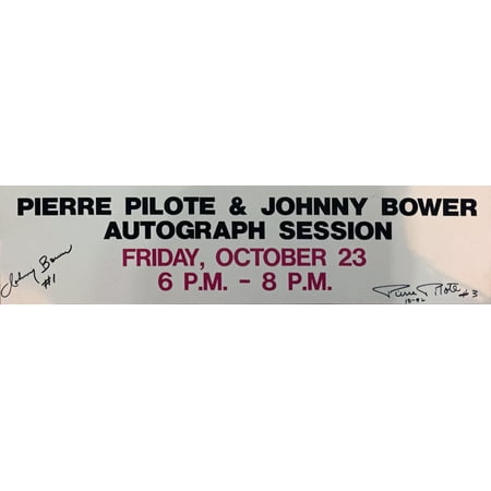 Johnny Bower and Pierre Pilote Signed Vintage Sign - Chicago, Toronto ...