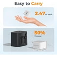 2 Pack Universal Travel Adapter, Ultra Thin International Power Adapter ...