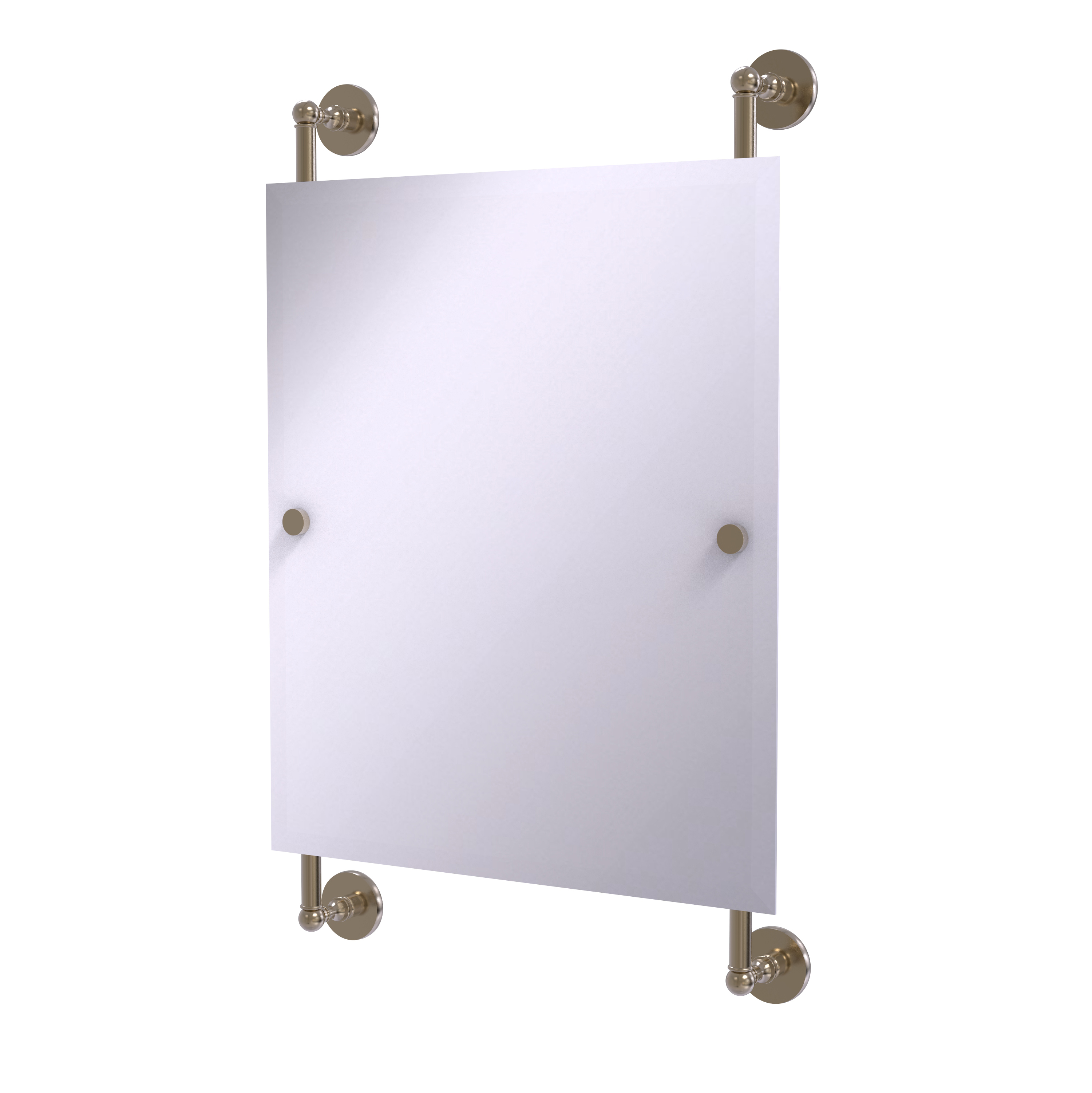 Prestige Skyline Collection Rectangular Frameless Rail Mounted Mirror ...