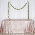 60×102'' Rectangle Rose Gold Sequin Tablecloth for Party Cake Dessert ...