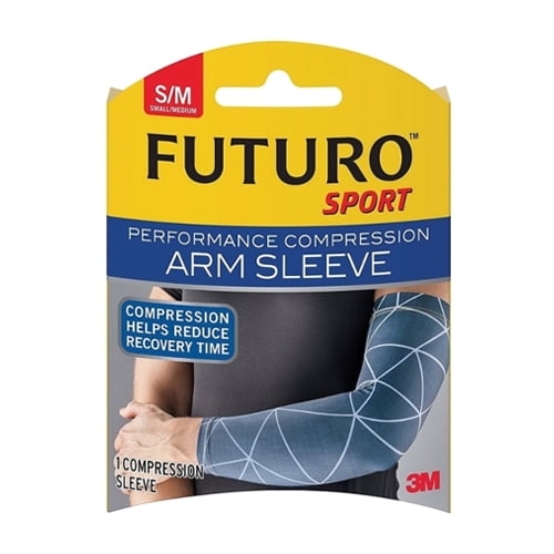 3M Futuro Sport Performance Compression Arm Sleeve, Small or Medium, 1 ...